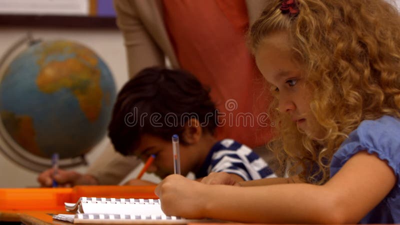 Cute Children in Class at School Stock Video - Video of pupil, lesson ...
