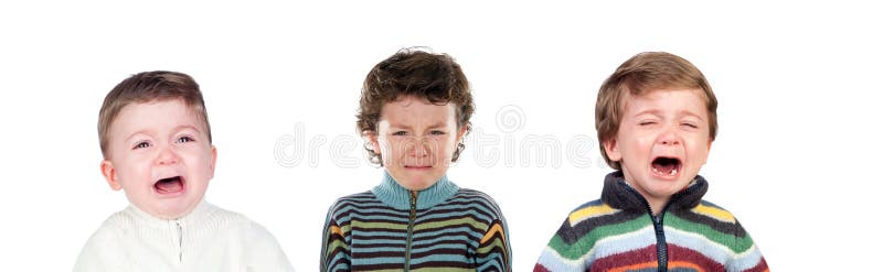 Cute children crying stock image. Image of childhood - 241398979
