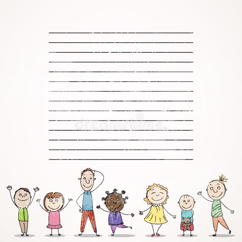Cute children stock illustration. Illustration of chain - 55298838