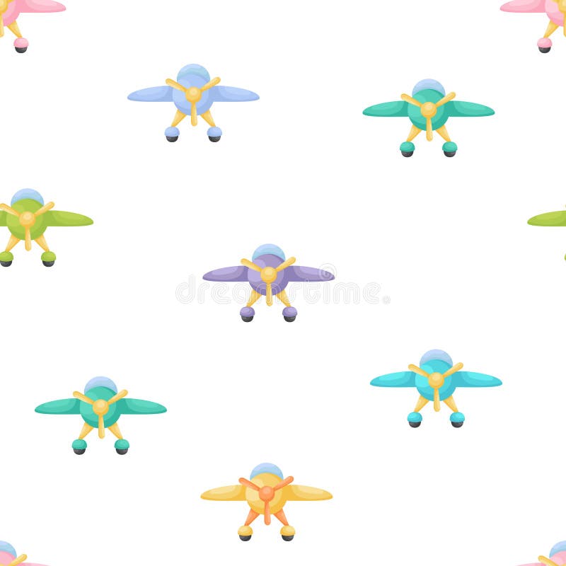 Cute Children S Seamless Pattern with Planes. Creative Kids Texture for ...