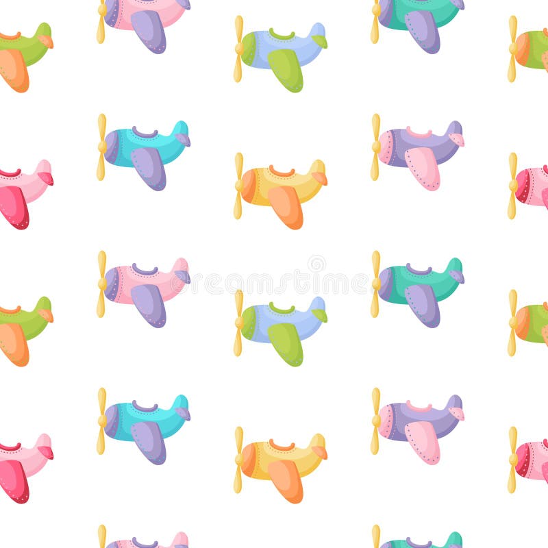 Cute Children S Seamless Pattern with Planes. Creative Kids Texture for ...