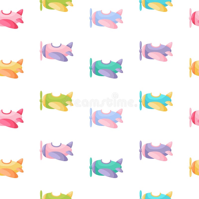 Cute Children S Seamless Pattern with Planes. Creative Kids Texture for ...