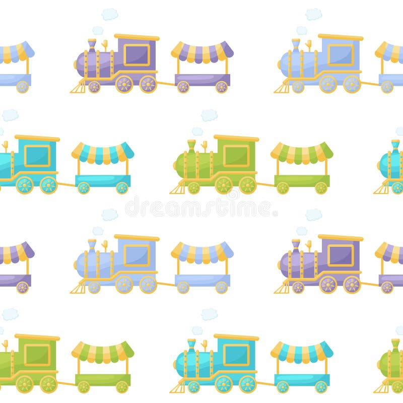 Cute Children S Seamless Pattern with Trains. Creative Kids Texture for ...
