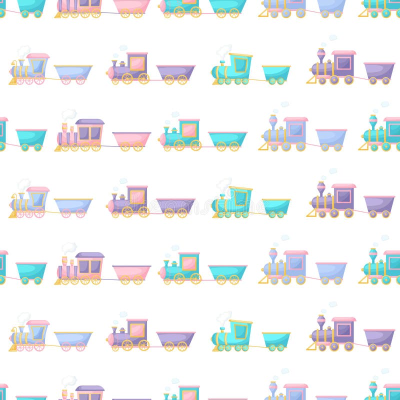 Cute Children S Seamless Pattern with Trains. Creative Kids Texture for ...