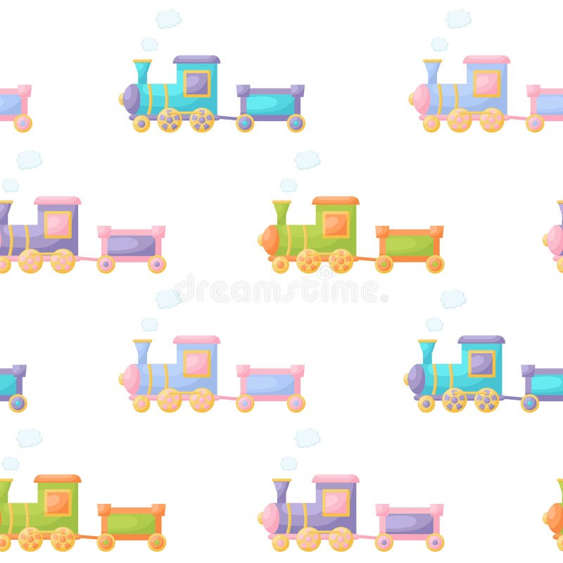 Cute Children S Seamless Pattern with Trains. Creative Kids Texture for ...
