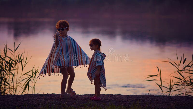 Children, Siblings, Playing on a Mobile Phone while Traveling with Bus ...