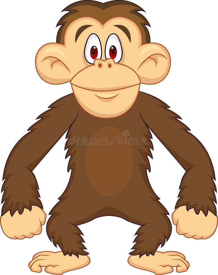 Cute chimpanzee cartoon stock illustration. Illustration of chimp ...