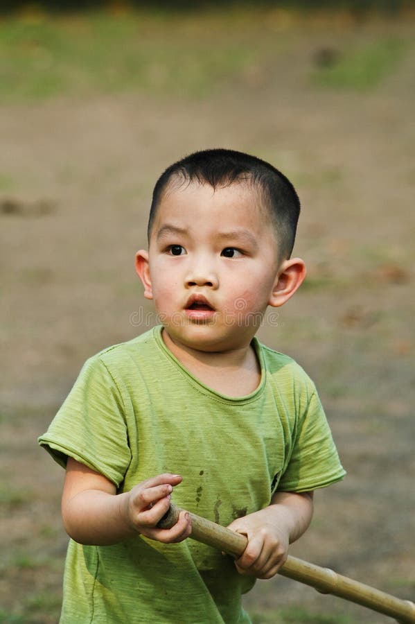 Chinese boys stock photo. Image of emotion, cute, stick - 3907338