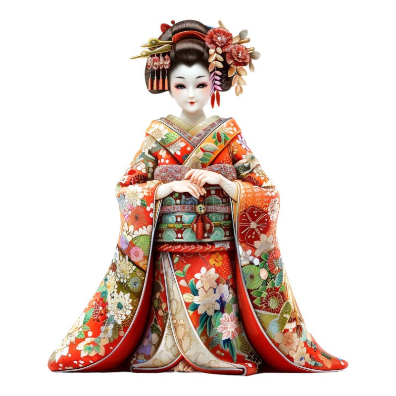 Cute Chinese Doll on Transparent Background - Ai Generated Stock ...