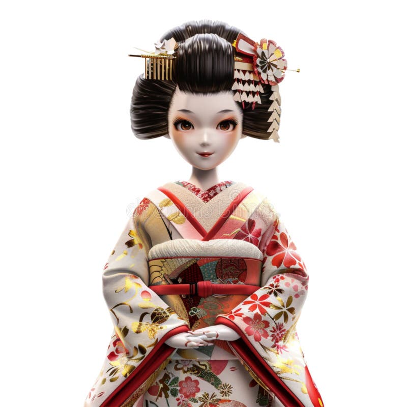 Cute Chinese Doll on Transparent Background - Ai Generated Stock ...