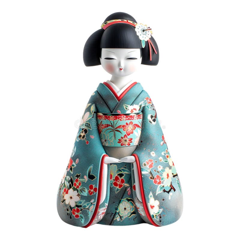 Cute Chinese Doll on Transparent Background - Ai Generated Stock ...