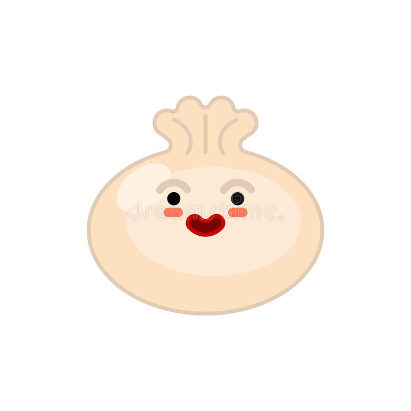 Cute Chinese Dumpling Isolated. Vector Illustration Stock Vector ...