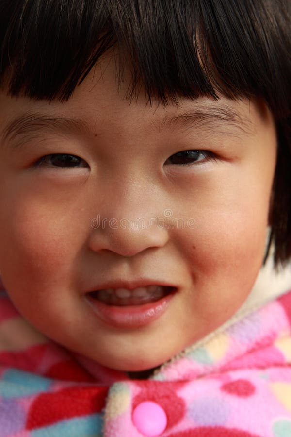 Cute Chinese Girl in Winter Stock Image - Image of face, little: 7333463