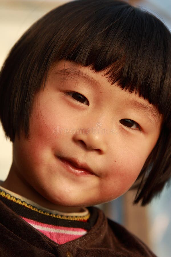 Cute Chinese Girl in Winter Stock Image - Image of face, little: 7333463