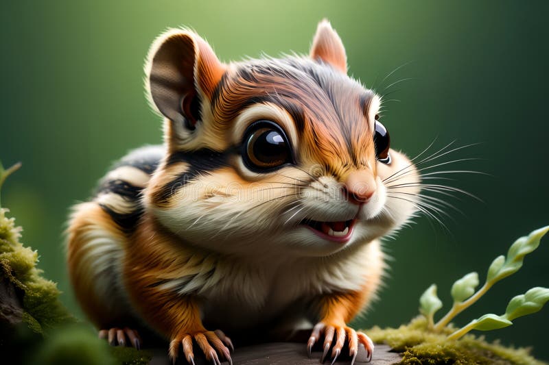 Cute Chipmunk in the Habitat. Stock Photo - Image of pine, beautiful ...