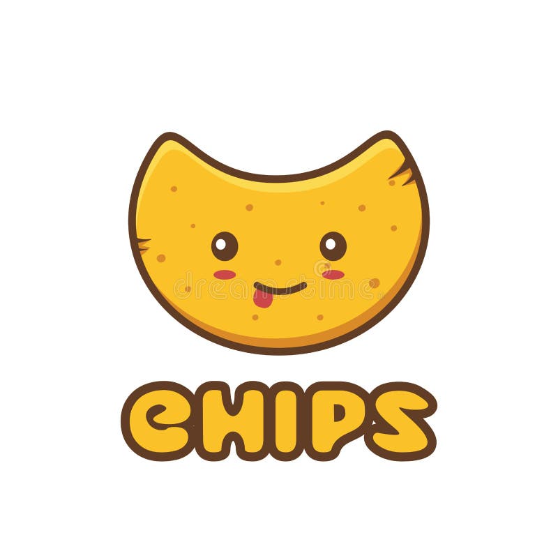 Cute Chip Mascot. Emoticons Stock Vector - Illustration of delicious ...