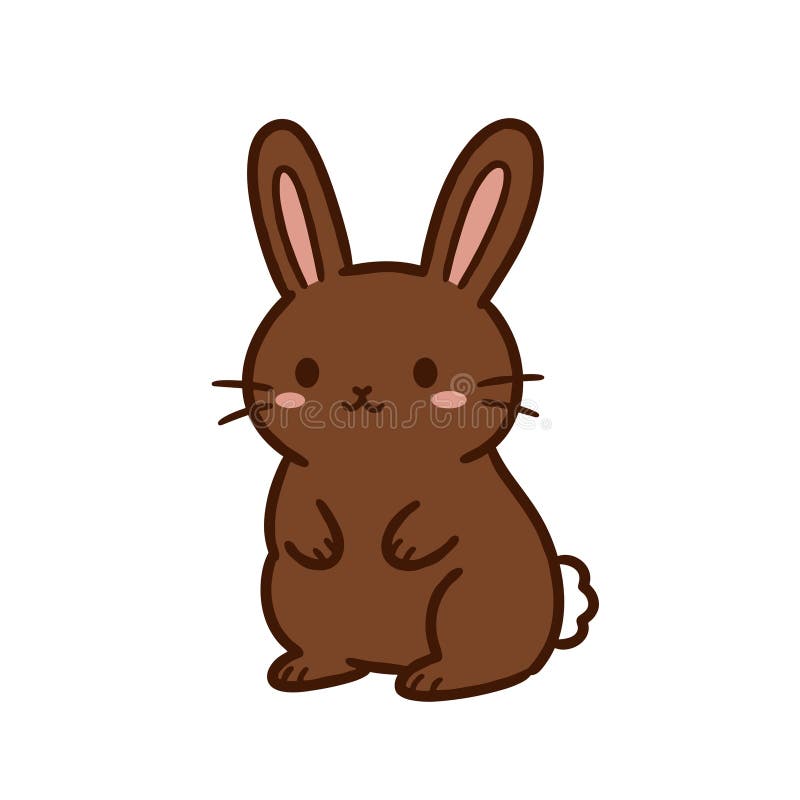 Cute Chocolate Bunny Illustration for Easter Celebration Stock Image ...