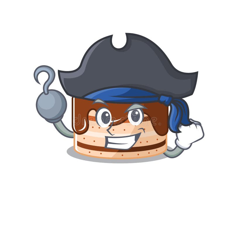 Cute Chocolate Cake Mascot Design with a Hat Stock Vector ...