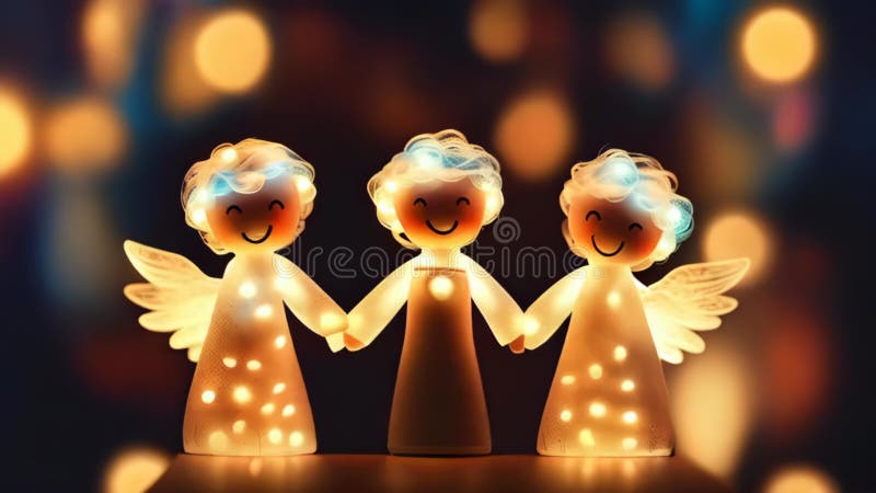 Cute christmas angles stock footage. Video of space - 315907186