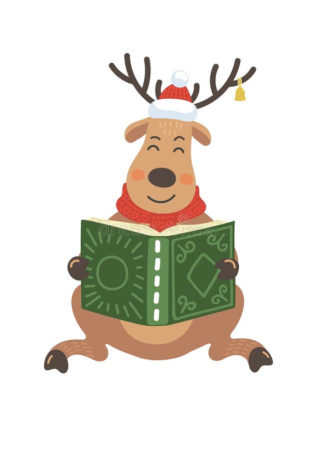 Reindeer Reading Stock Illustrations – 111 Reindeer Reading Stock ...