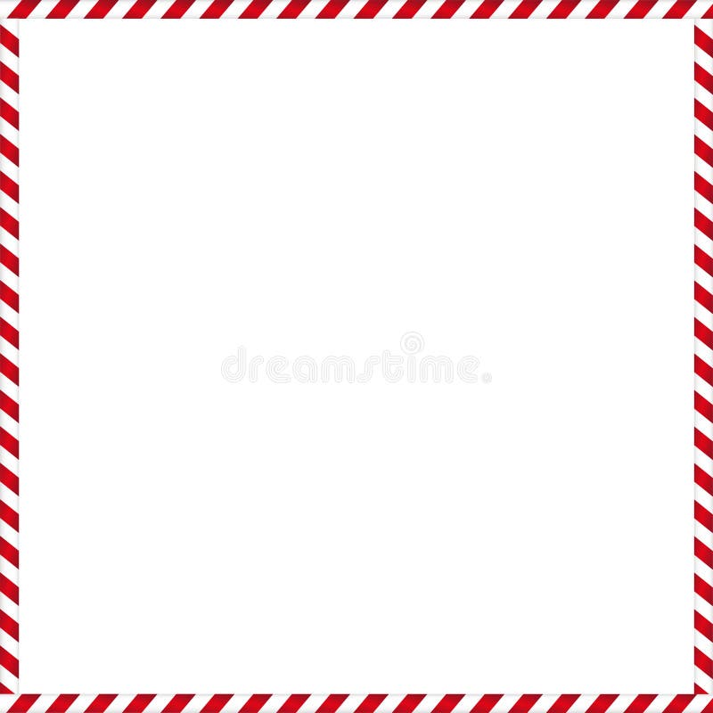 Cute Christmas Frame with Striped Candy Pattern. Stock Vector ...