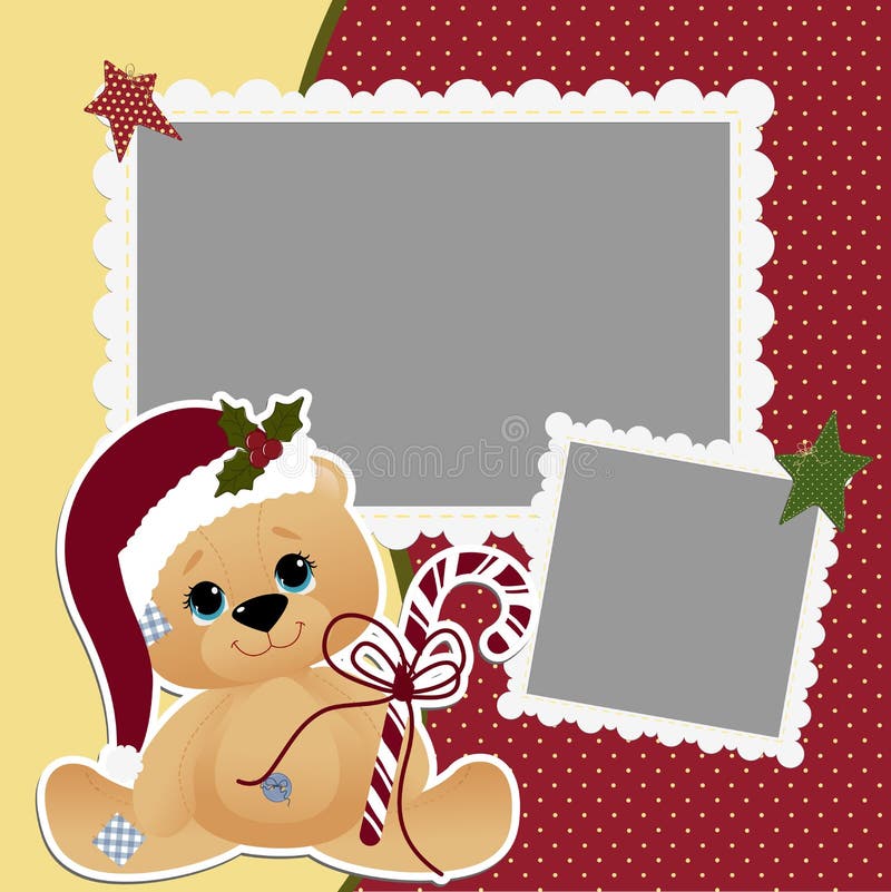 Cute Christmas Frame Template Stock Vector - Illustration of ...