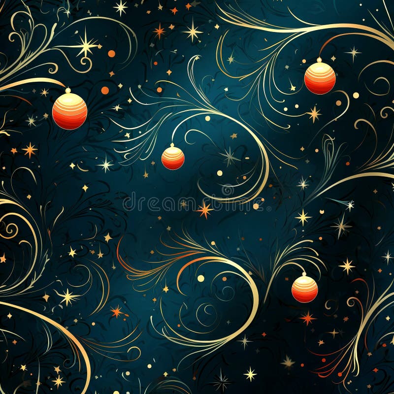 Cute Christmas Pattern. Digital Paper. AI Generated Stock Illustration ...