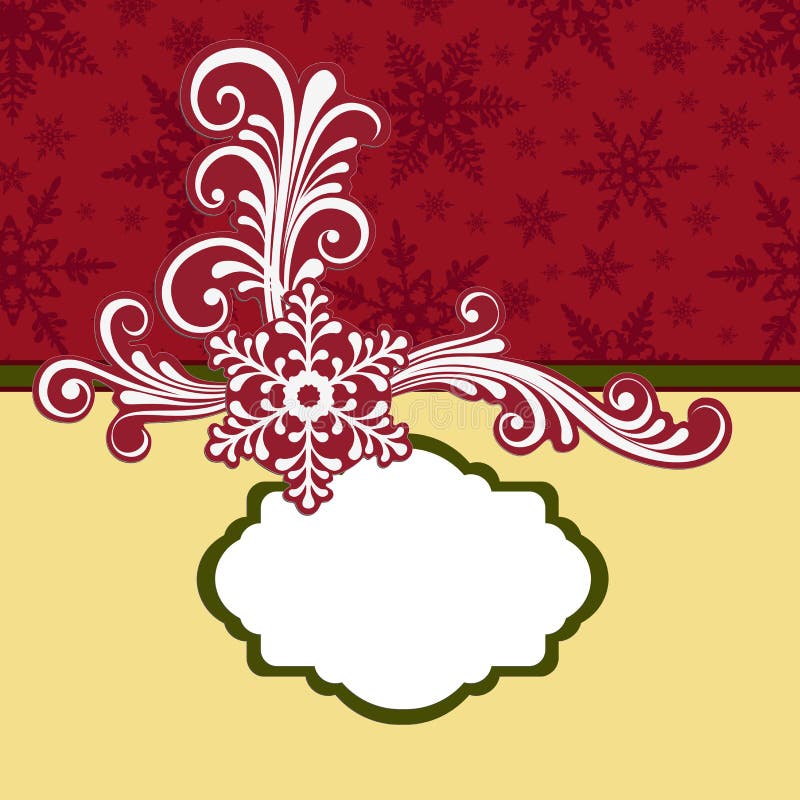 Cute Christmas Postcard Template Stock Vector - Illustration of ...