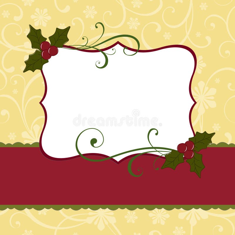 Cute Christmas Postcard Template Stock Vector - Illustration of ...