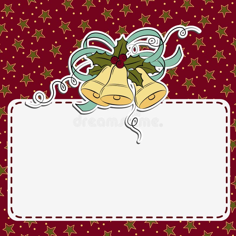 Cute Christmas Postcard Template Stock Vector - Illustration of season ...