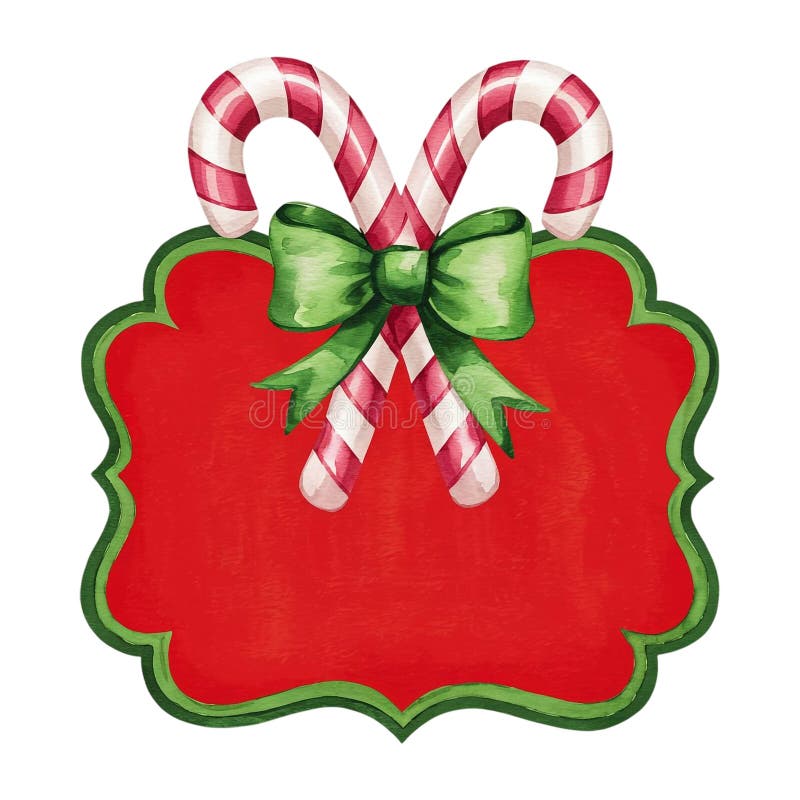 Cute Christmas Sign Board. Red and Green Sign Board Stock Illustration ...