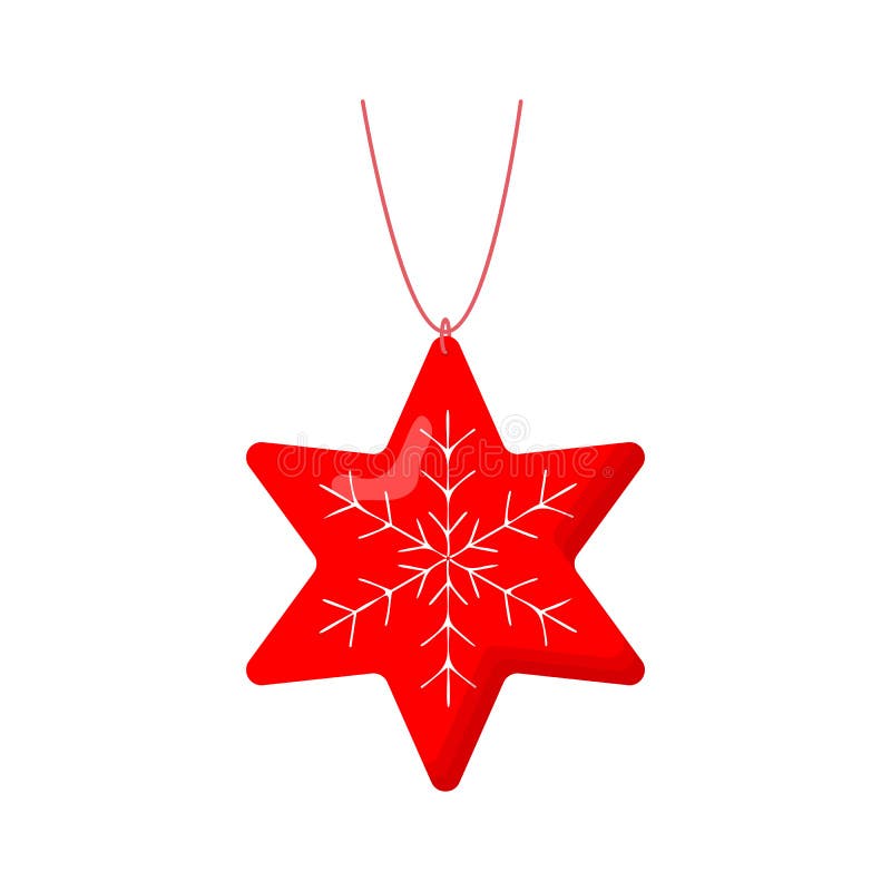 Cute Christmas Tree Ball. Flat Vector Illustration Stock Vector ...