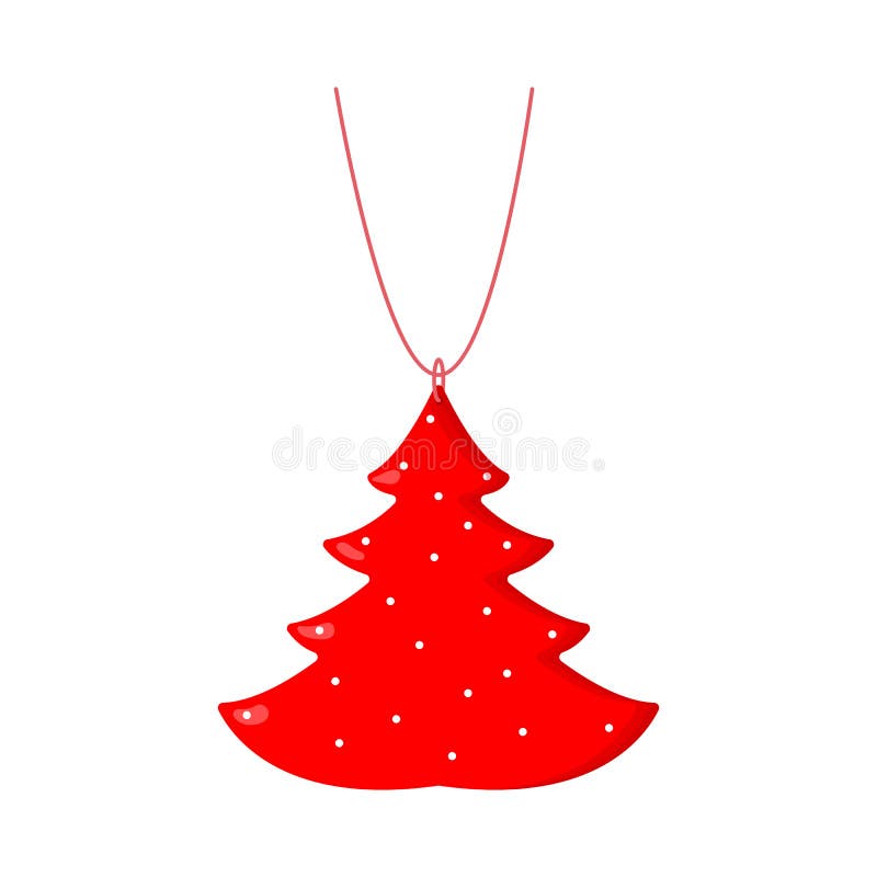 Cute Christmas Tree Ball. Flat Vector Illustration Stock Vector ...