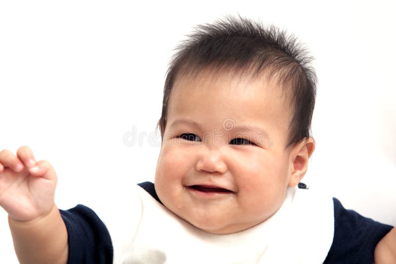 Cute Baby Expression Isolated with White Stock Photo - Image of chinese ...