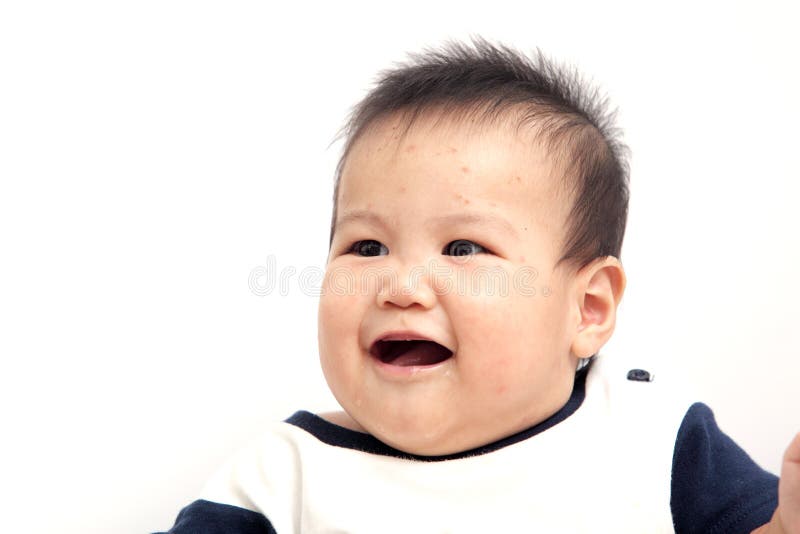 Cute Baby Expression Isolated with White Stock Photo - Image of ...