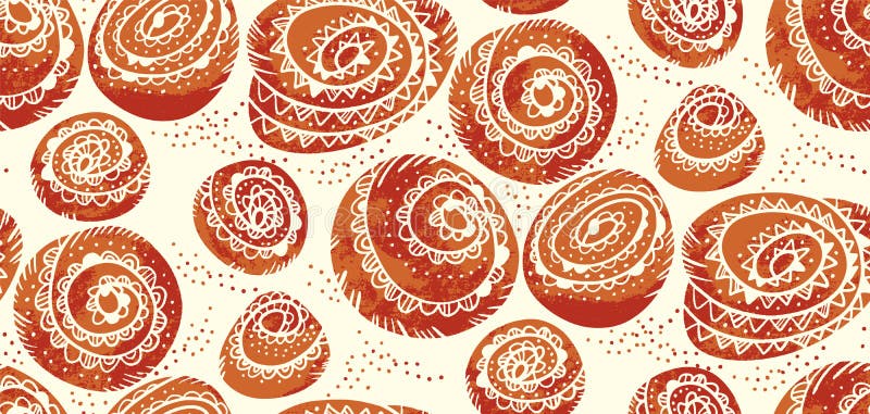 Cute Cinnamon Bun Winter Bakery Seamless Pattern Stock Vector ...