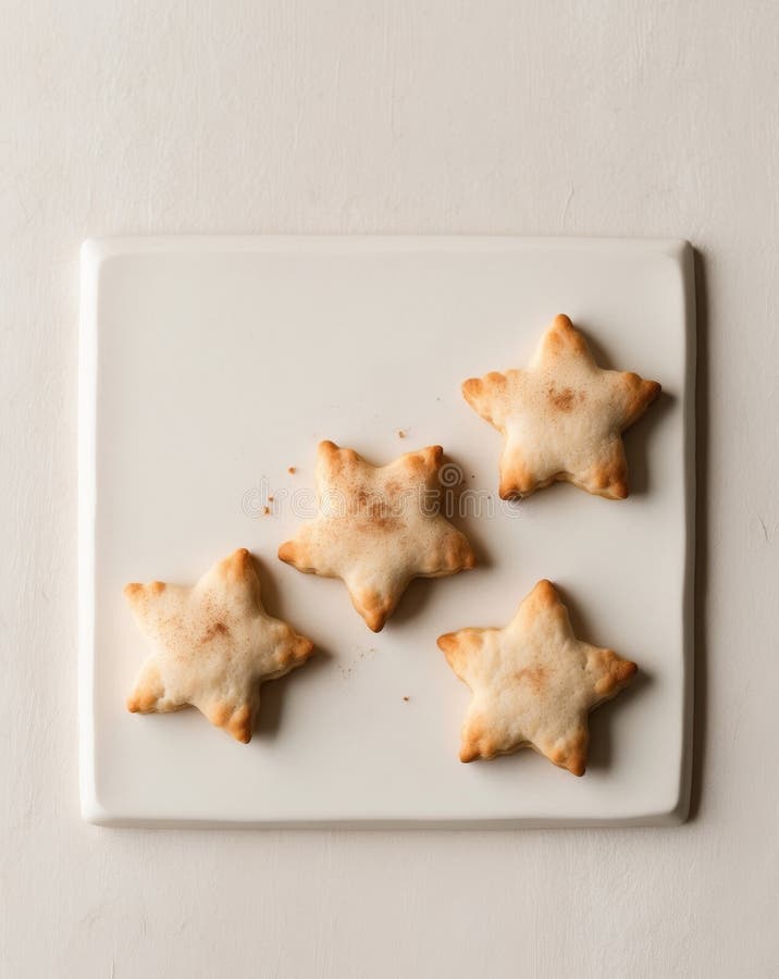 Cute Cinnamon Star Biscuits with Copy Space Stock Image - Image of cute ...