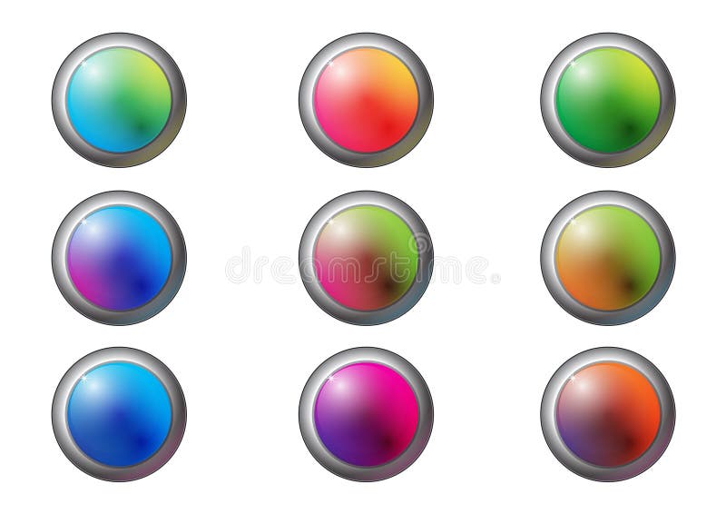 Cute circle button stock vector. Illustration of icon - 58424110