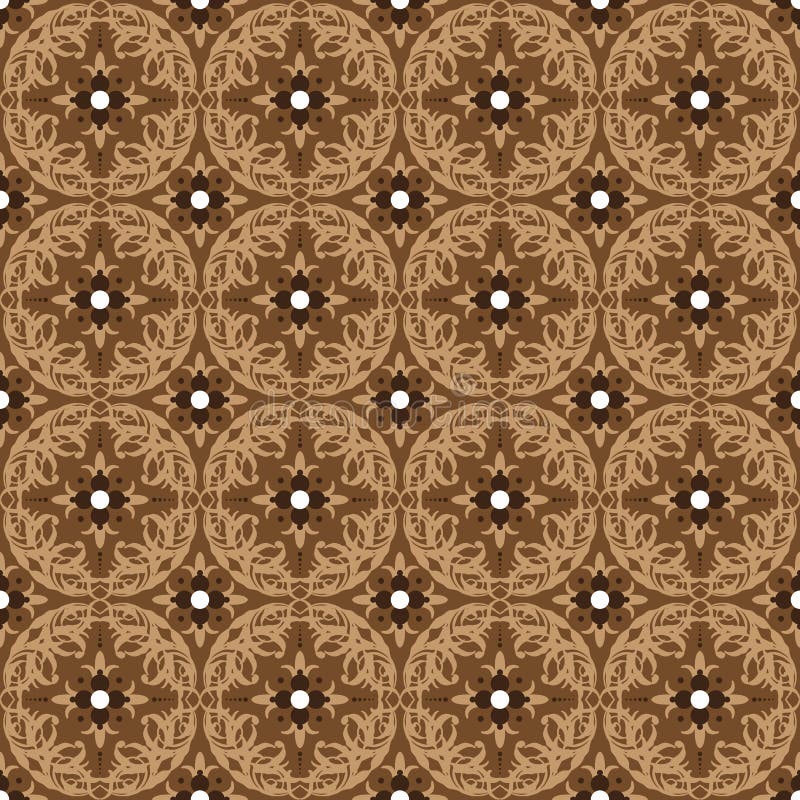 Cute Circle Patterns Design on Parang Batik with Smooth Mocca Color ...