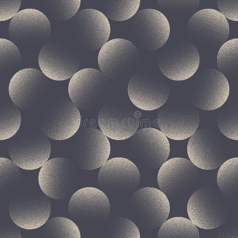 Cute Circles Dotted Seamless Pattern Trend Vector Stylish Abstract ...