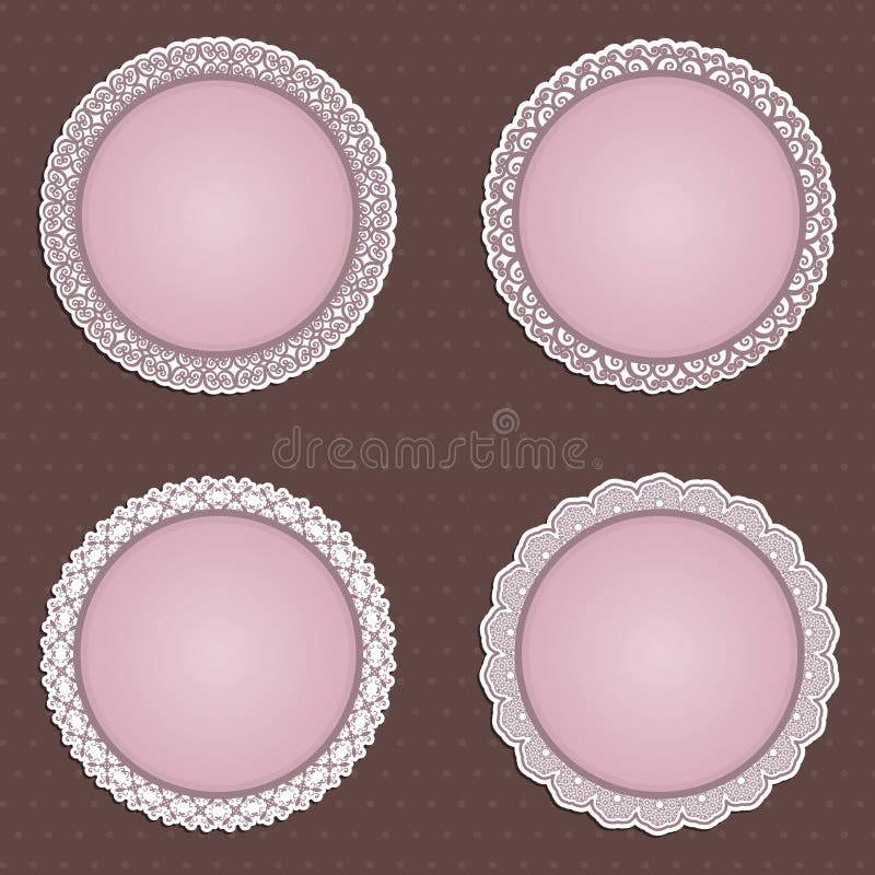 Cute circular borders stock vector. Illustration of polka - 21505921