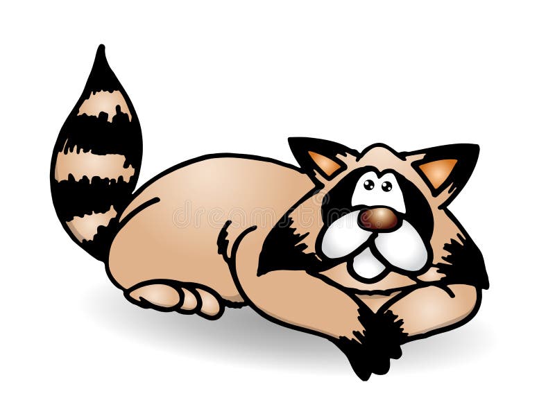 Cute civet cat crouch stock illustration. Illustration of charming ...