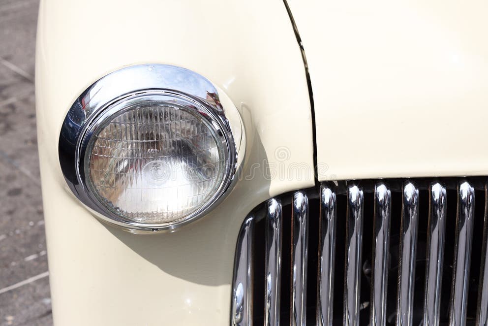Cute Classic Car Headlights Stock Image - Image of shine, metal: 11178011