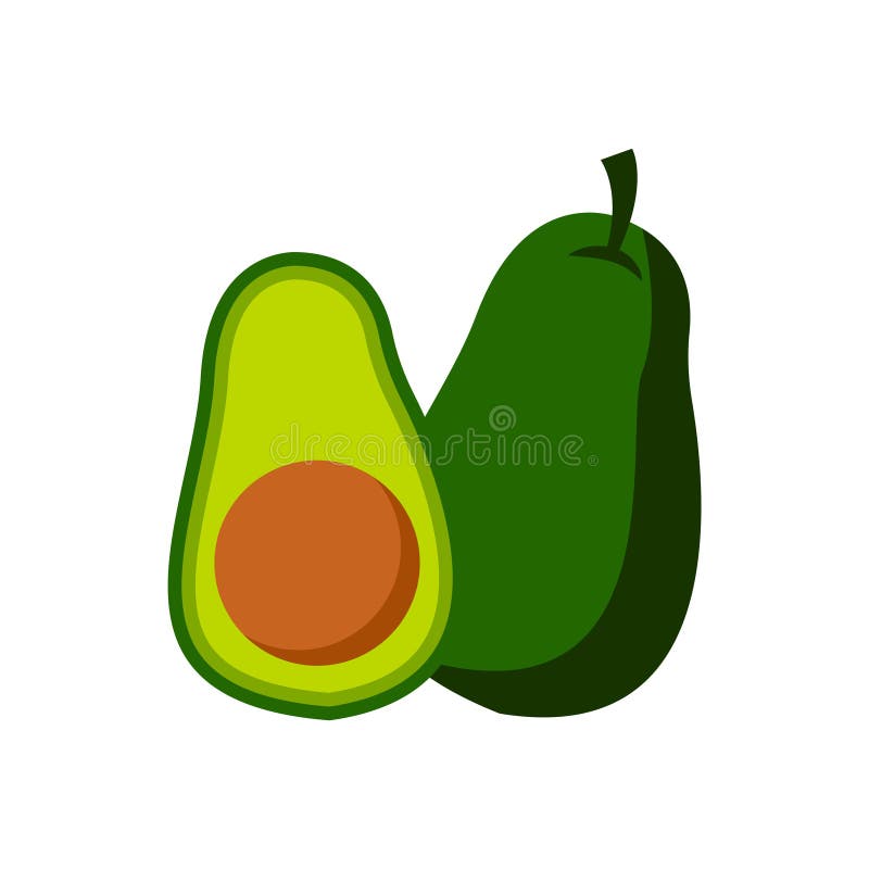 Cute Clipart of Avocado of on Cartoon Version Stock Vector ...