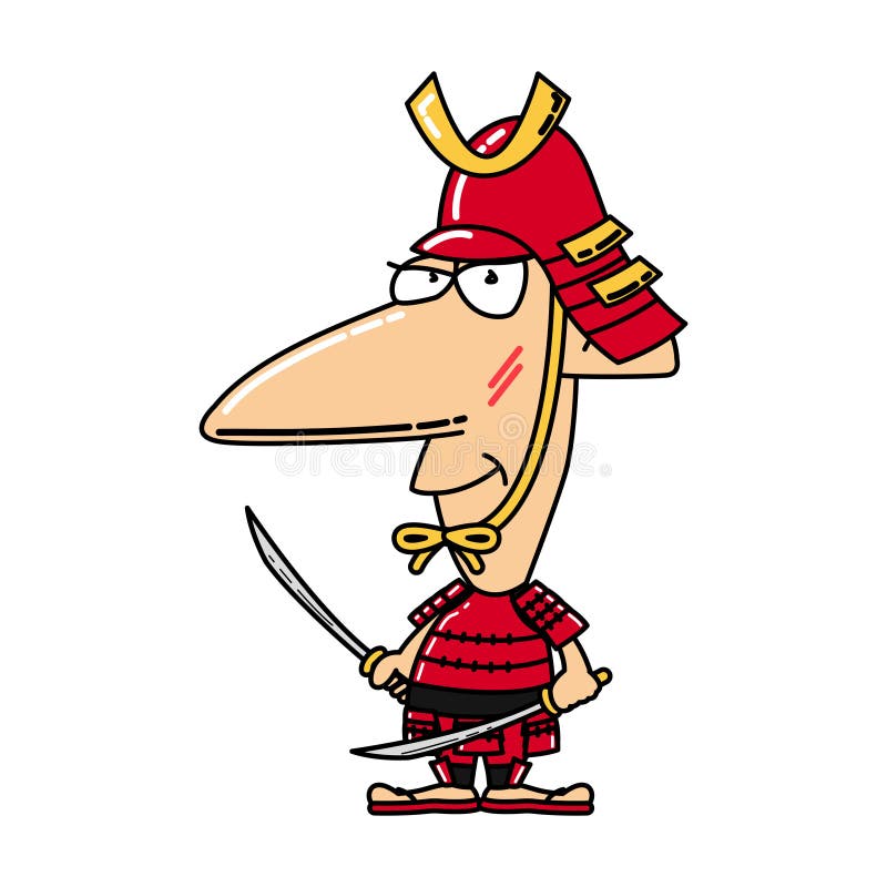 Cute Clipart of Samurai on Cartoon Version Stock Vector - Illustration ...