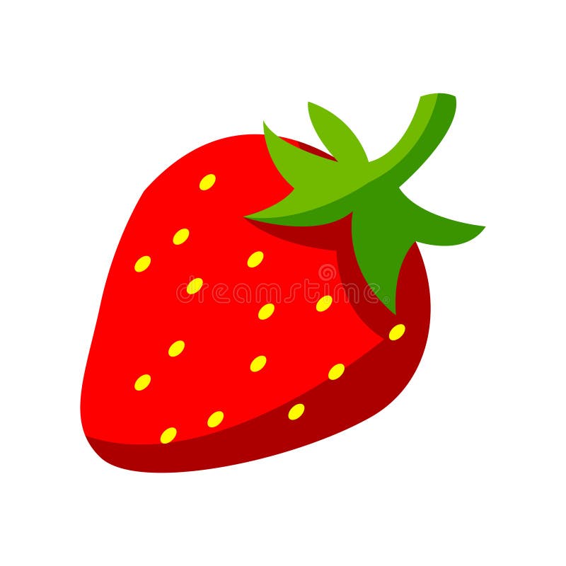 Cute Clipart of Strawberry of on Cartoon Version Stock Vector ...