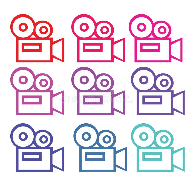 Cute Videography Flat Design Vector Stock Illustration - Illustration ...