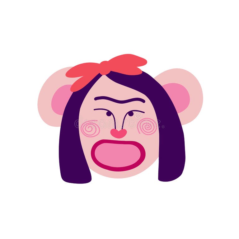 Cute clockwork monkey face stock vector. Illustration of human - 283047650