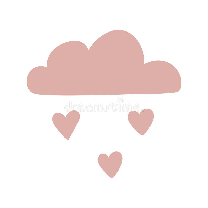 Cute Cloud in Boho Style. Hand Drawn Boho Cloud. Stock Vector ...