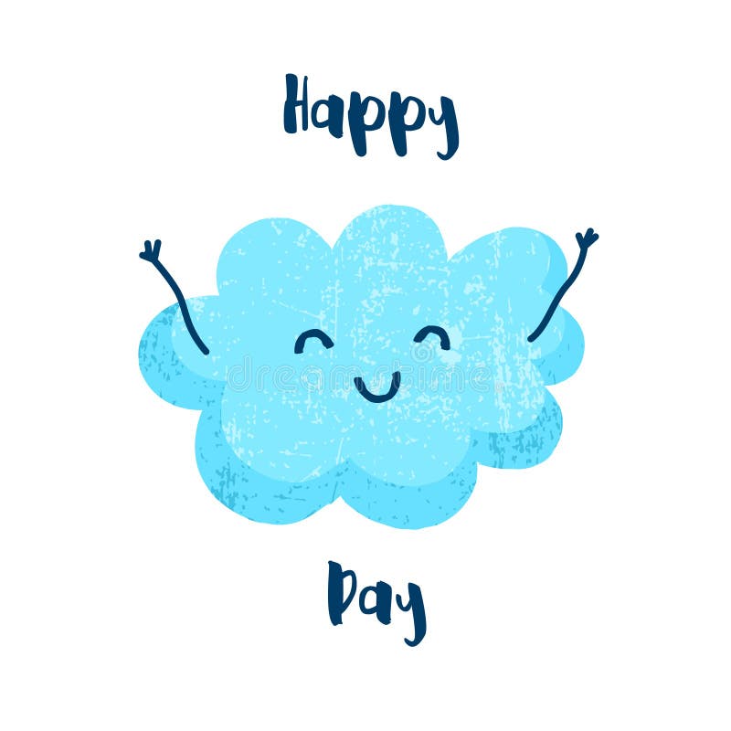 Cute Cloud is Sad. I`m Sorry Card. Flat Style Stock Vector ...